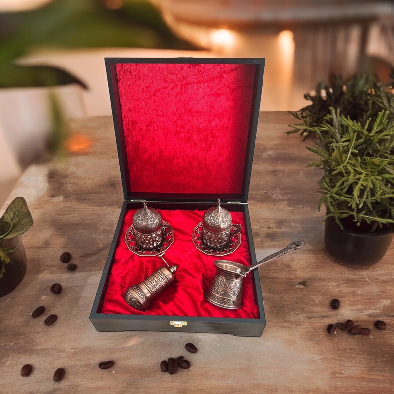 Coffee Lover's Gift Box, Turkish Coffee Set Gift Box, Coffee Gifts for ...