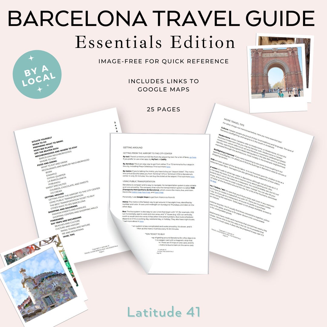 Barcelona Travel Guide: Essentials Edition, Tips by a Local Resident ...