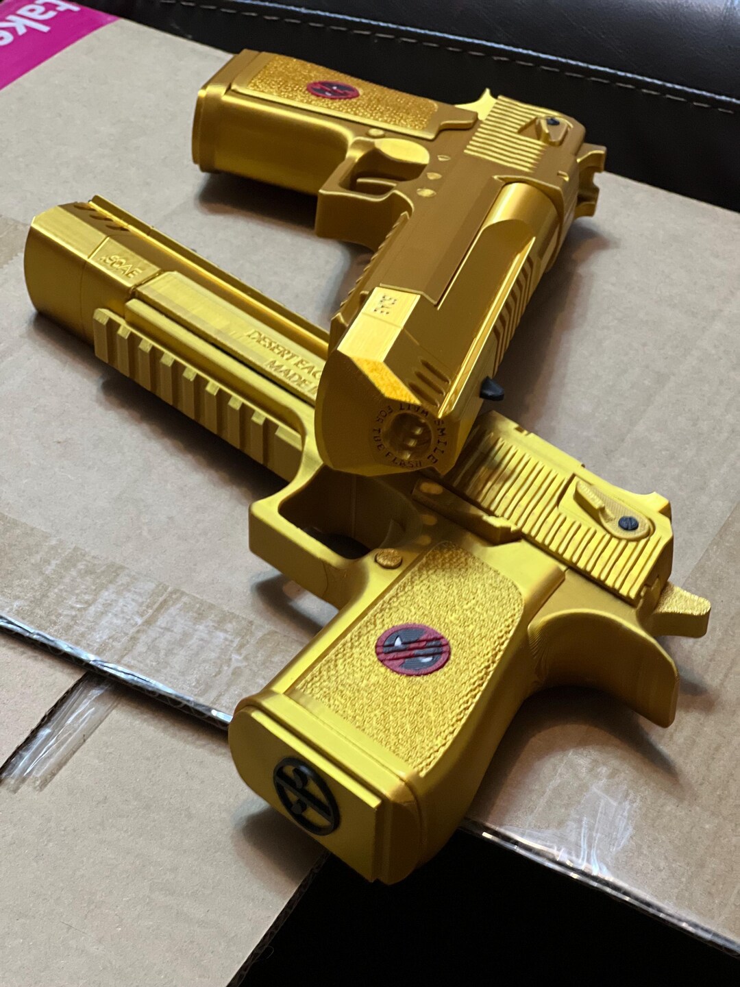 Deadpool 3 Desert Eagle Gold Guns Unique Design and Perfect Details - Etsy