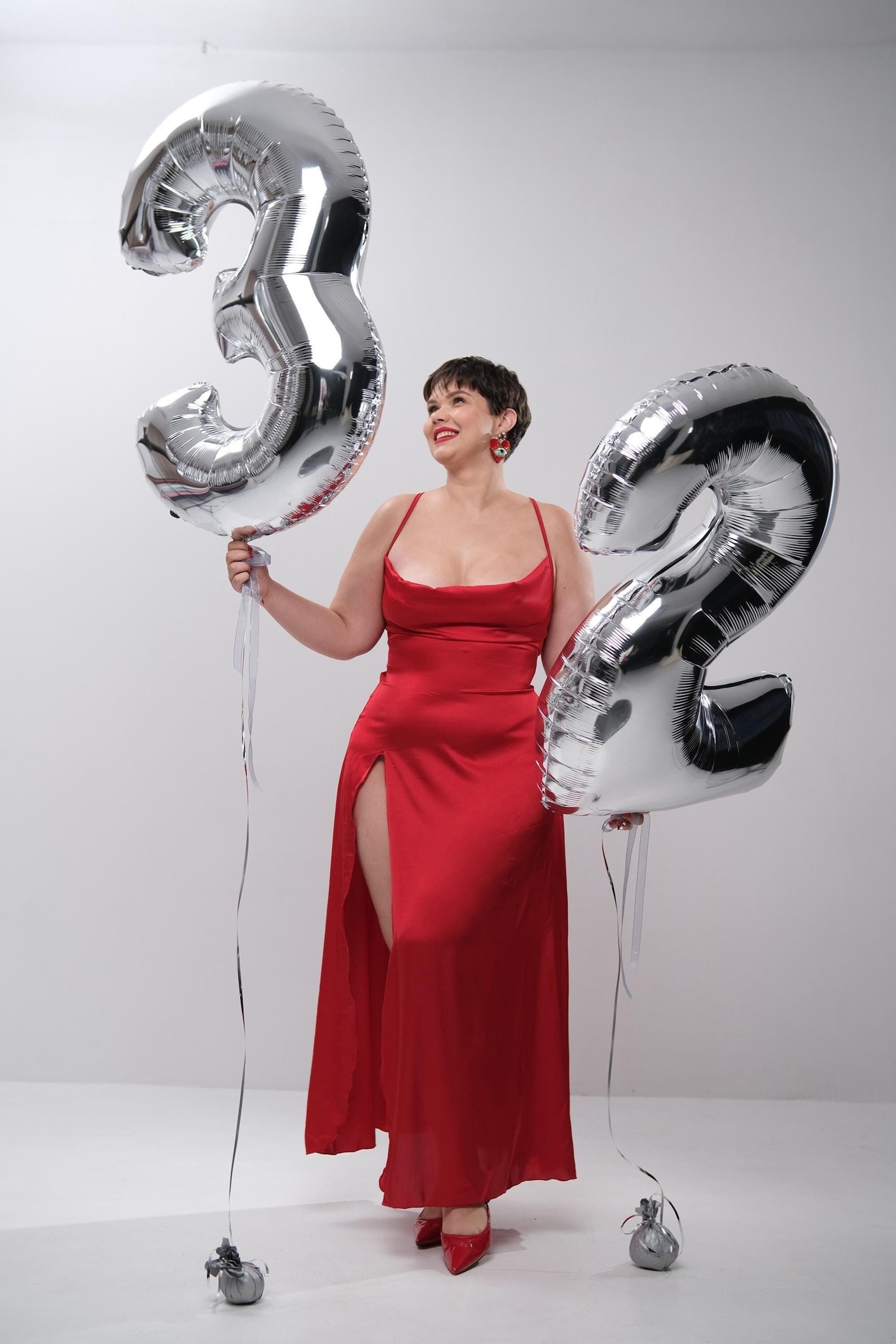 The Luxury of Red: a Plus-size Silk Dress That Emphasizes Your Beauty ...