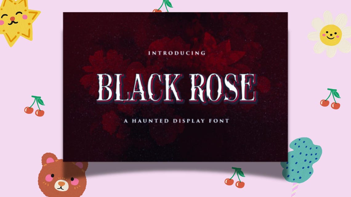 Black Rose Font, Modern Font, Handwritten Font, Personal Display Font ...