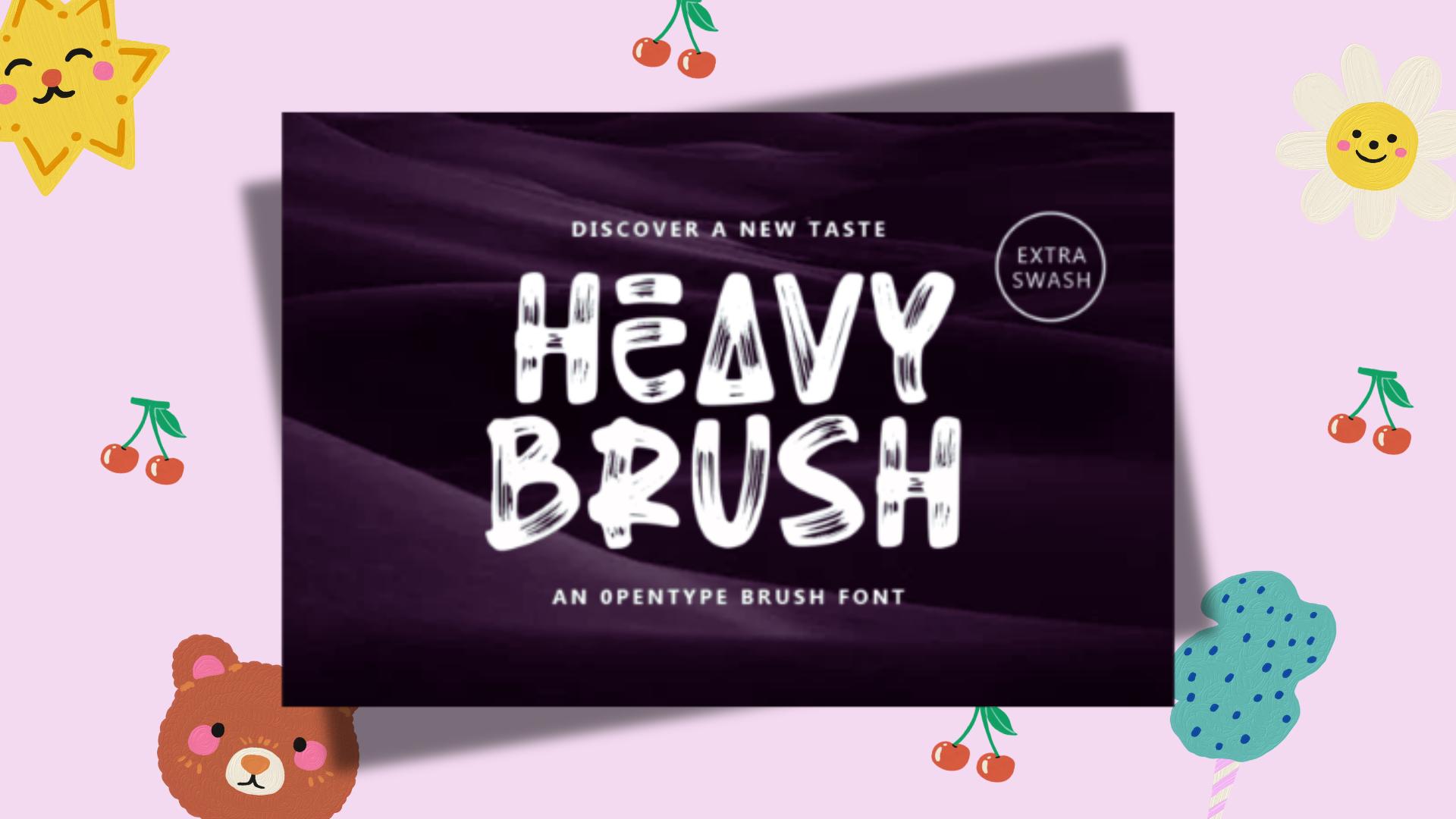 Heavy Brush Font, Minimalist Bold Font, Cricut Fonts, Casual Font ...