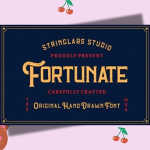 Fortunate Font, Unique Handwritten Font, Classic Serif Font, Retro ...