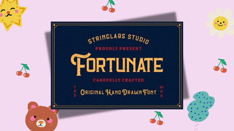 Fortunate Font, Unique Handwritten Font, Classic Serif Font, Retro ...