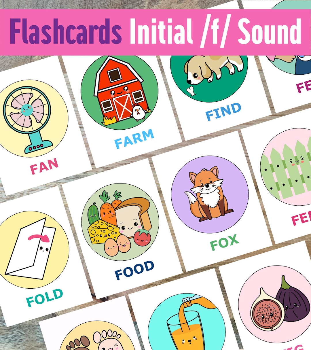 Articulation Flashcards | F Sound Phonetic Cards | Printable Flashcards ...