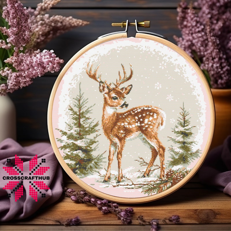 Deer Cross Stitch - Etsy