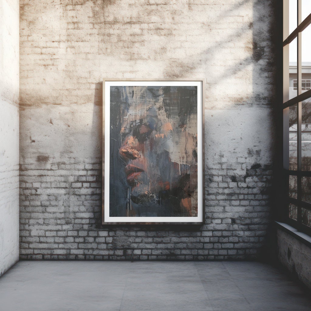 Abstract Expressionist Face Painting - Contemporary Oil Art - Modern ...