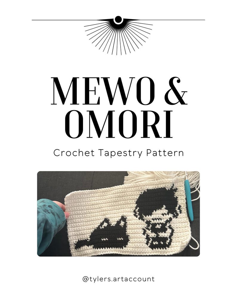 Mewo and Omori Crochet Tapestry DIGITAL PATTERN - Etsy