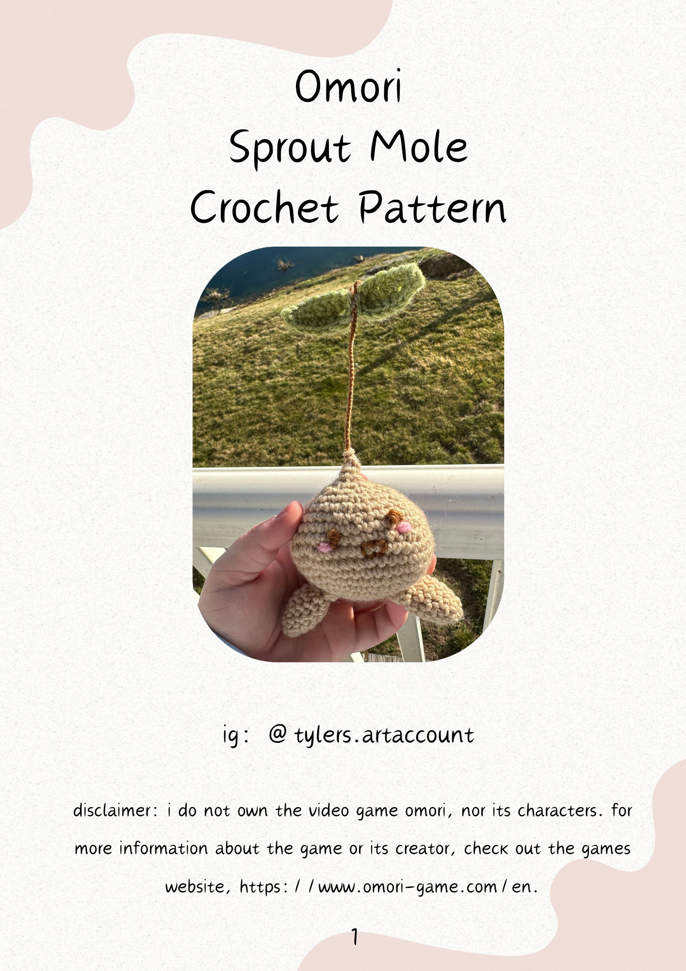 Omori Sprout Mole Crochet (DIGITAL PATTERN) - Etsy