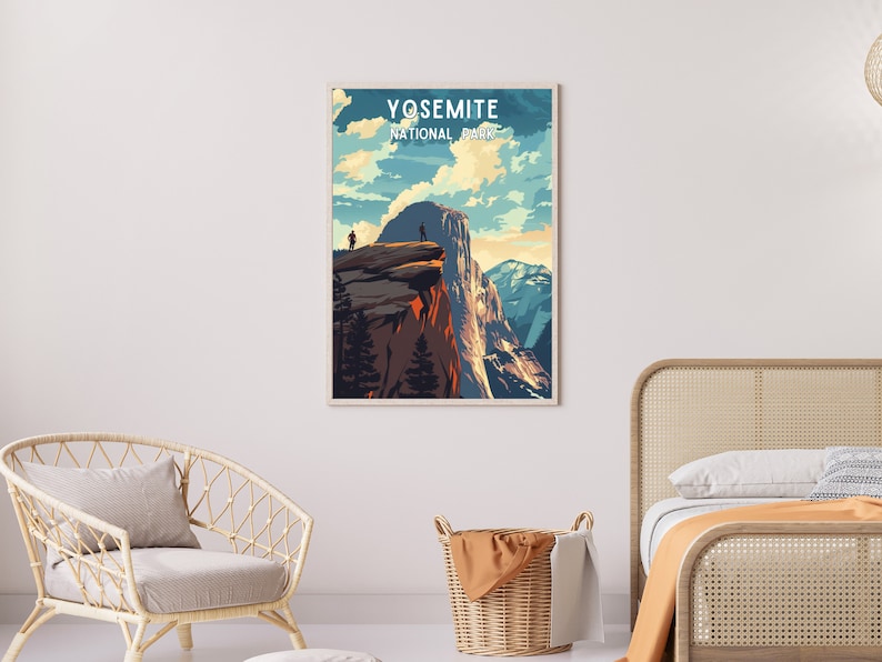 Yosemite Half Dome Poster California Home Decor Mountain Home Art ...