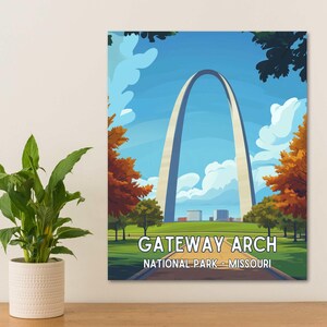 Gateway Arch National Park Poster Missouri Home Decor National Monument ...