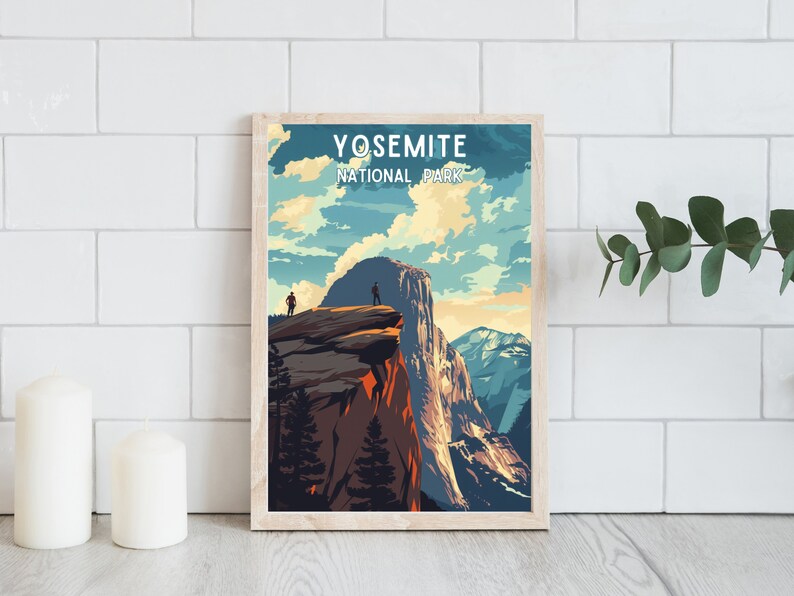 Yosemite Half Dome Poster California Home Decor Mountain Home Art ...