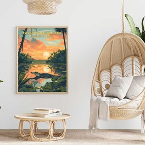 Florida Everglades Travel Poster, Florida Home Decor, Florida Wildlife ...