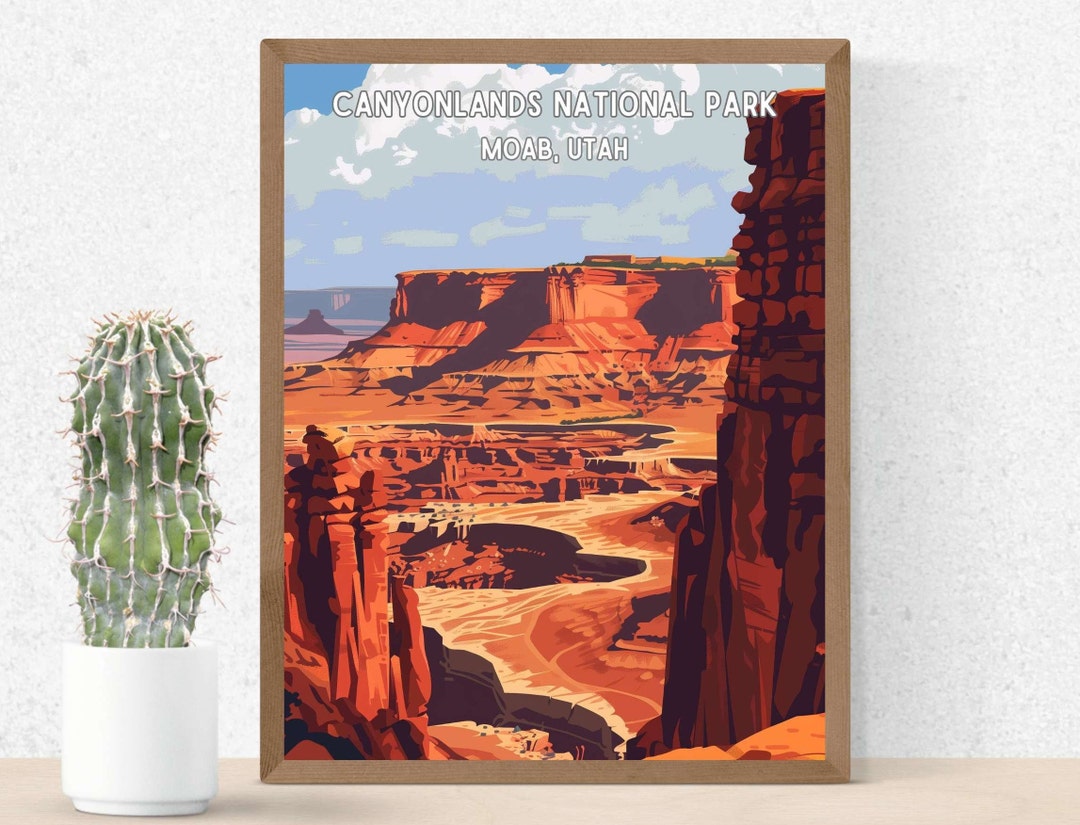 Canyonlands National Park Travel Poster, Utah Home Decor, Desert ...