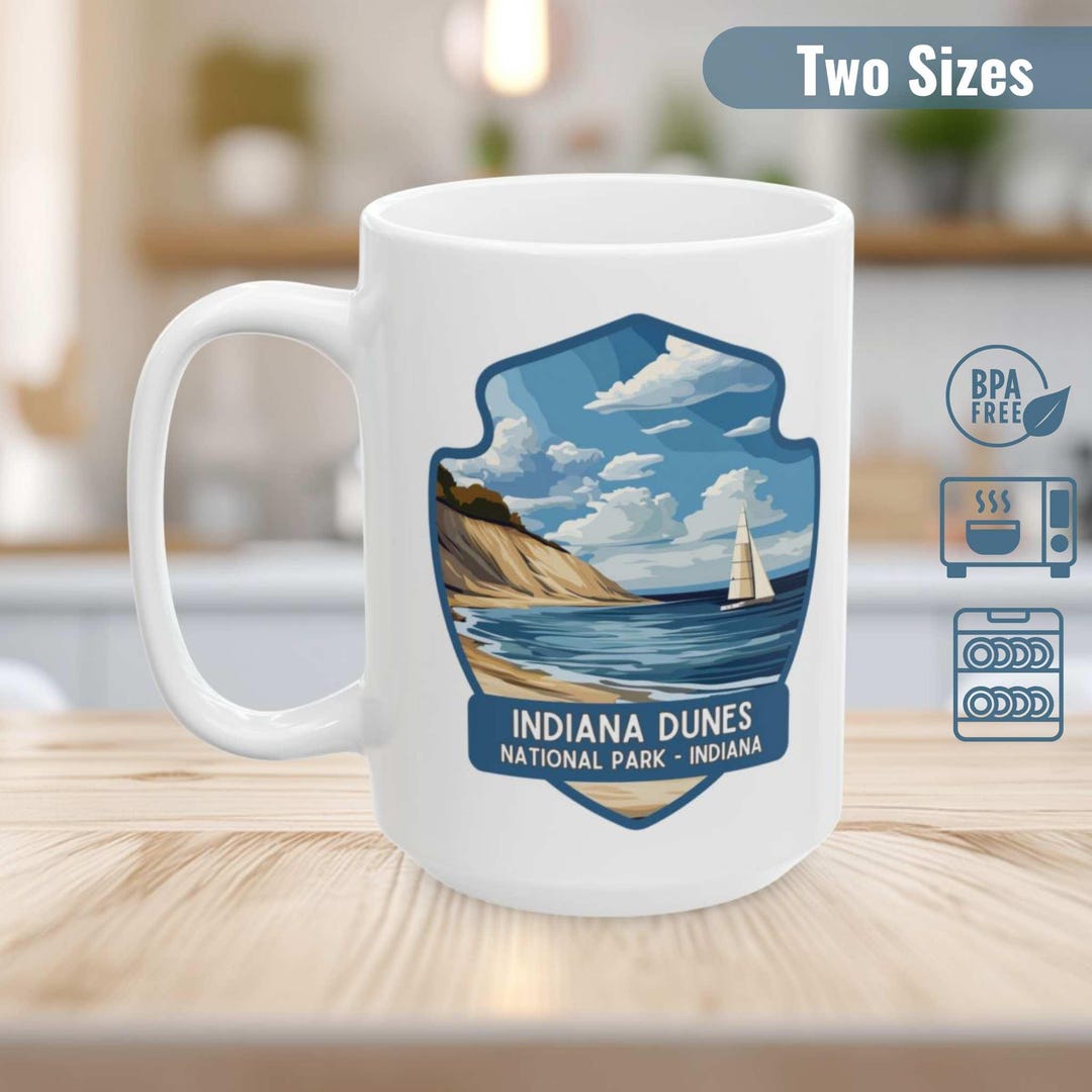 Indiana Dunes National Park Coffee & Tea Mug Indiana Grate Lakes Lake ...