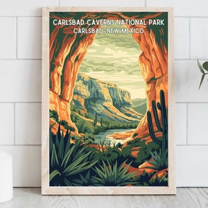 Carlsbad Caverns National Park Poster New Mexico Home Decor Printable ...