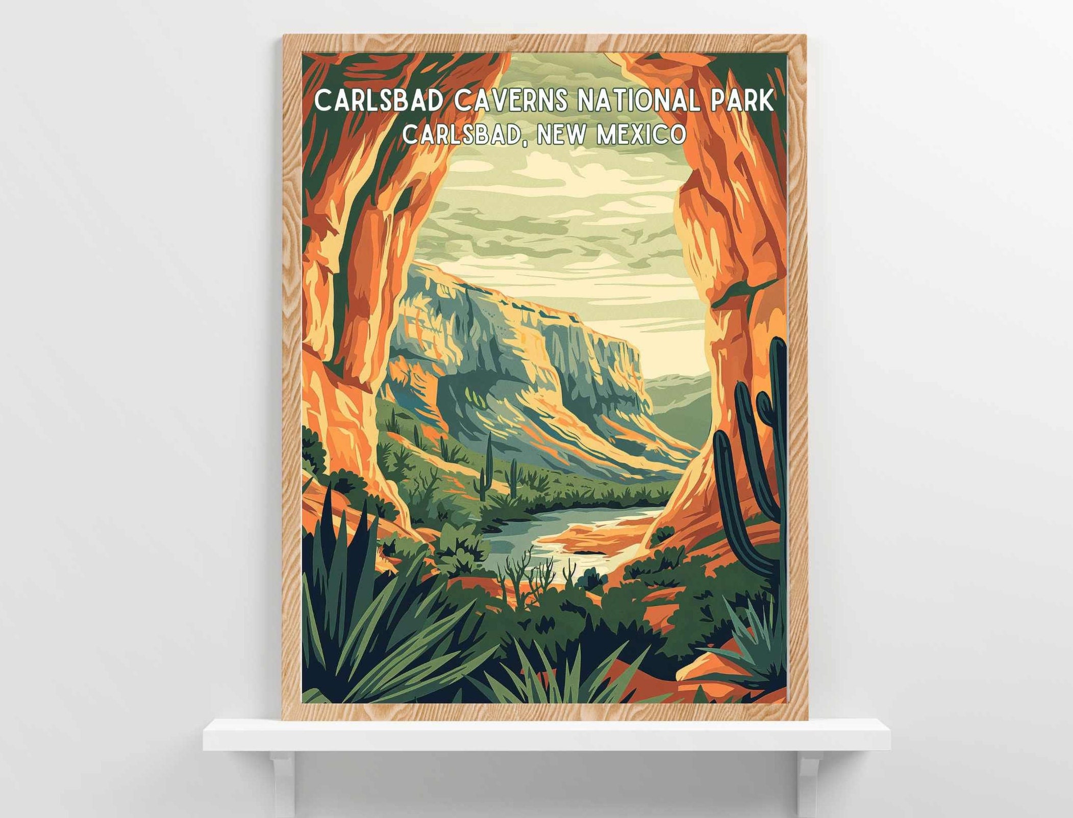 Carlsbad Caverns National Park Poster New Mexico Home Decor Printable ...