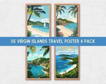 USVI Poster Series , St Thomas US Virgin Islands Hidden Beach - Etsy