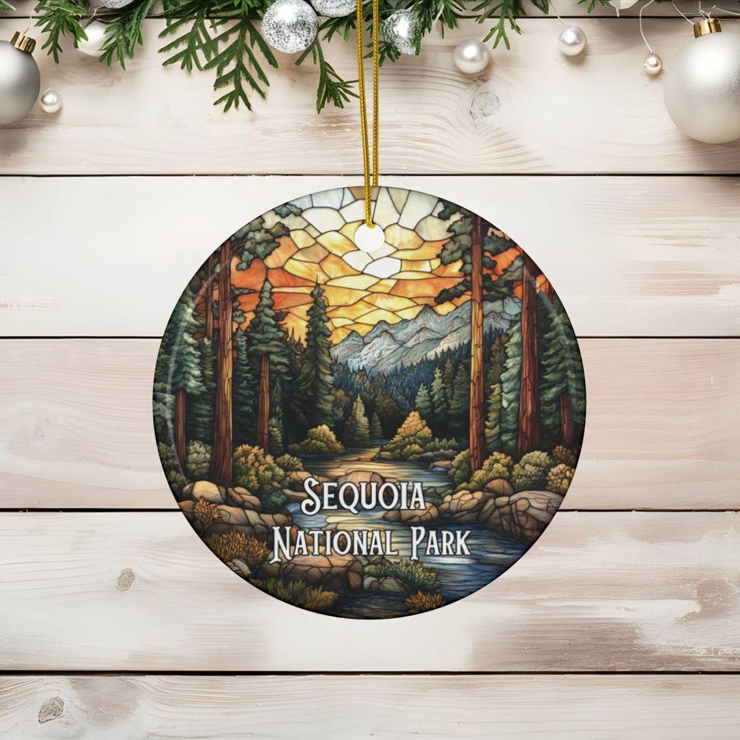 Sequoia National Park Stained Glass Style Ornament Christmas Decor ...