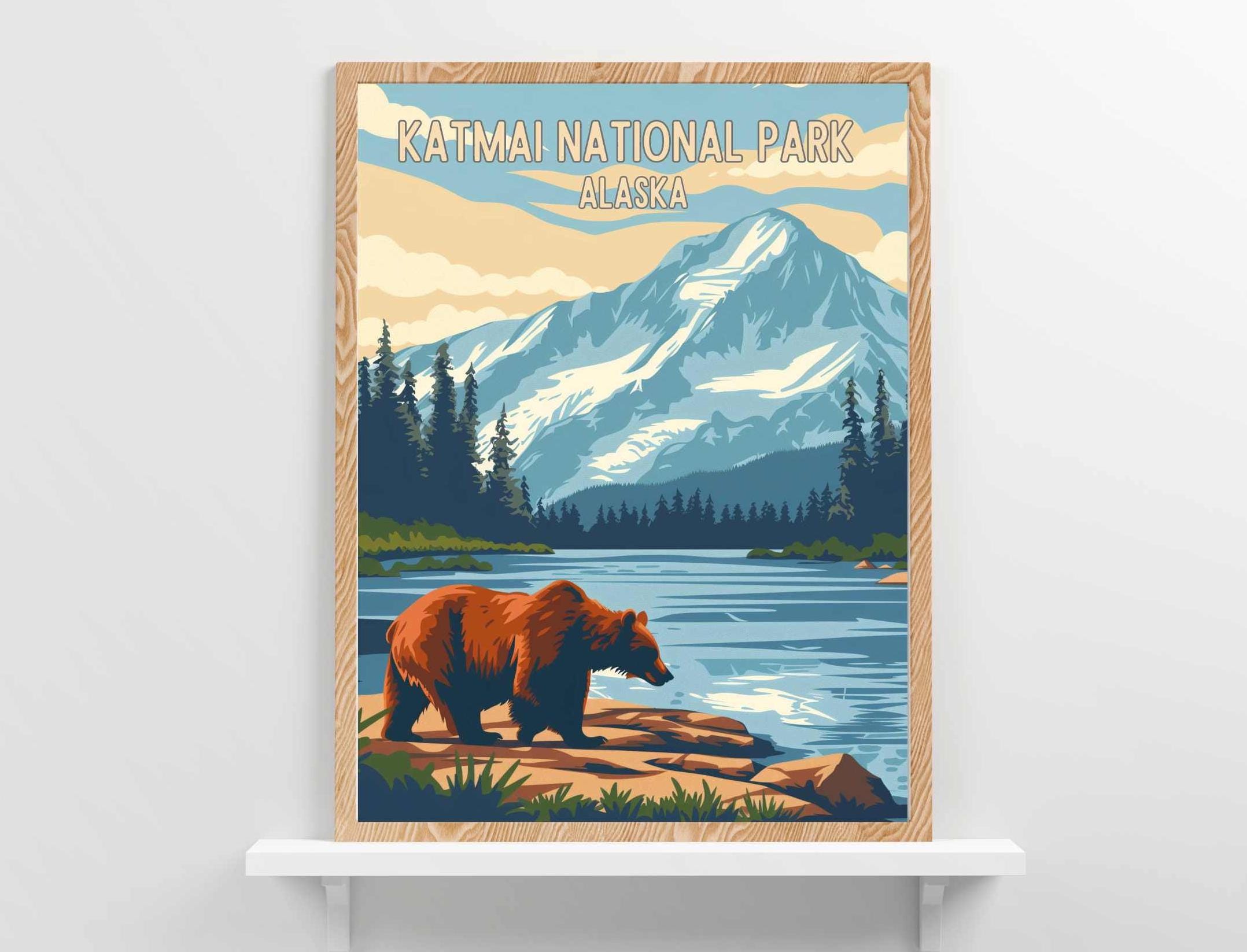 Alaska National Parks Print 6 Pack, Alaskan Home Decor, Lodge or Cabin ...
