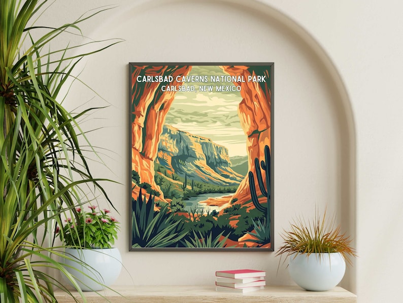 Carlsbad Caverns National Park Poster New Mexico Home Decor Printable ...