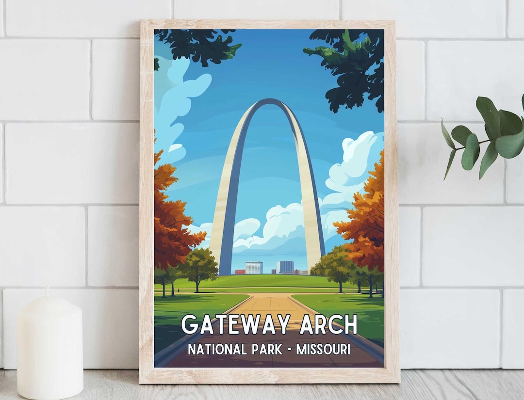 Gateway Arch National Park Poster Missouri Home Decor National Monument ...