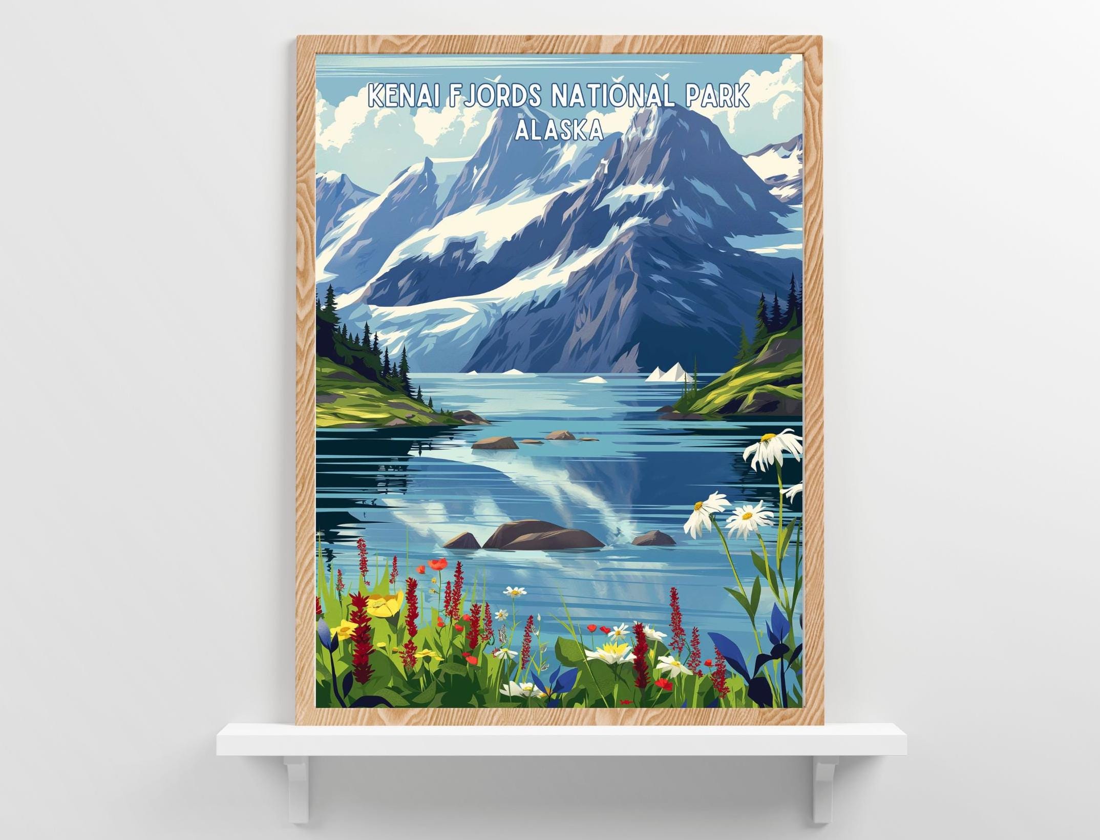 Alaska National Parks Print 6 Pack, Alaskan Home Decor, Lodge or Cabin ...