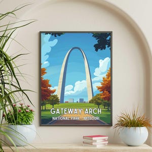 Gateway Arch National Park Poster Missouri Home Decor National Monument ...