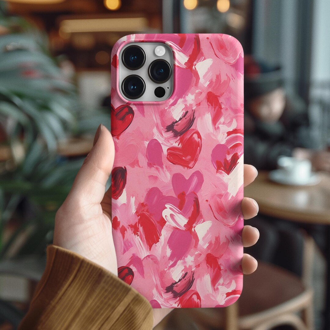 Abstract Hand-painted Heart Pattern Phone Case for Iphone, Samsung ...