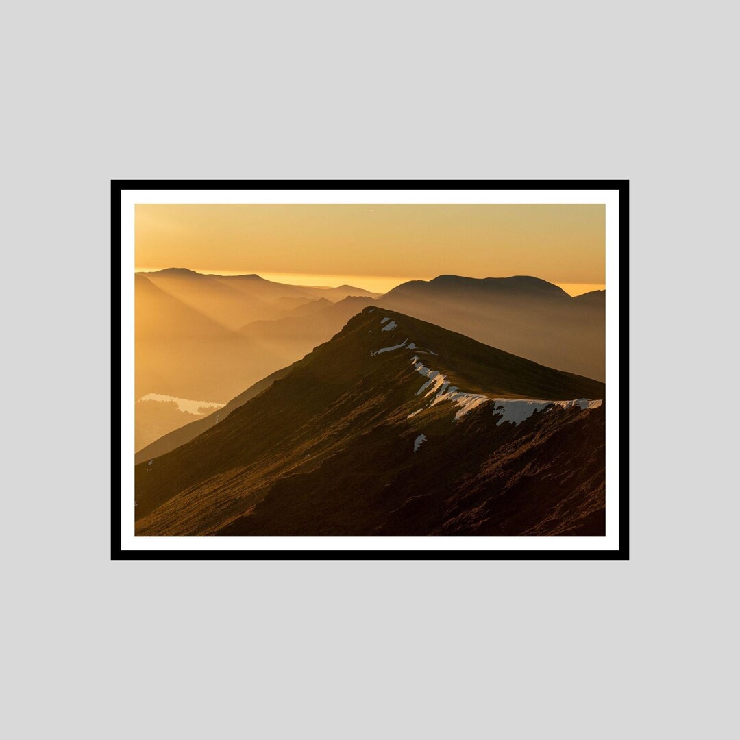 Blencathra Sunset Lake District Landscape Photo Print - Etsy
