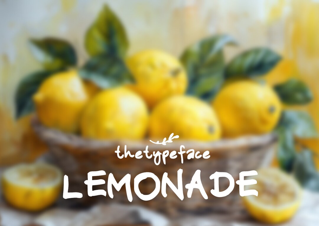 Lemonade Handwritten Font, Cute Font, Unique Font, Classic Bold Font ...