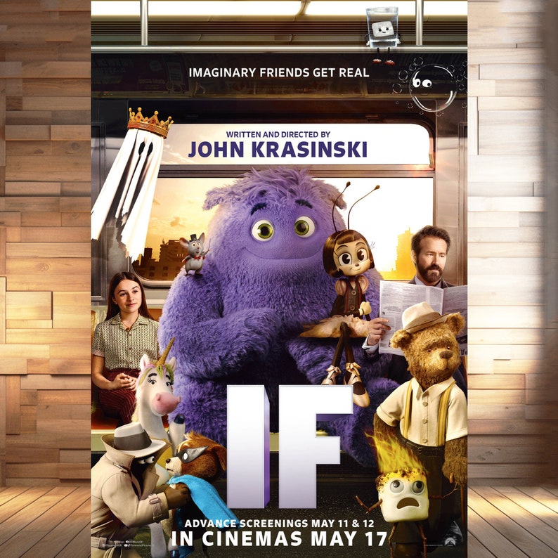 Imaginary Friends/if Movie Poster Print Room Decor Movie Art Gifts for ...