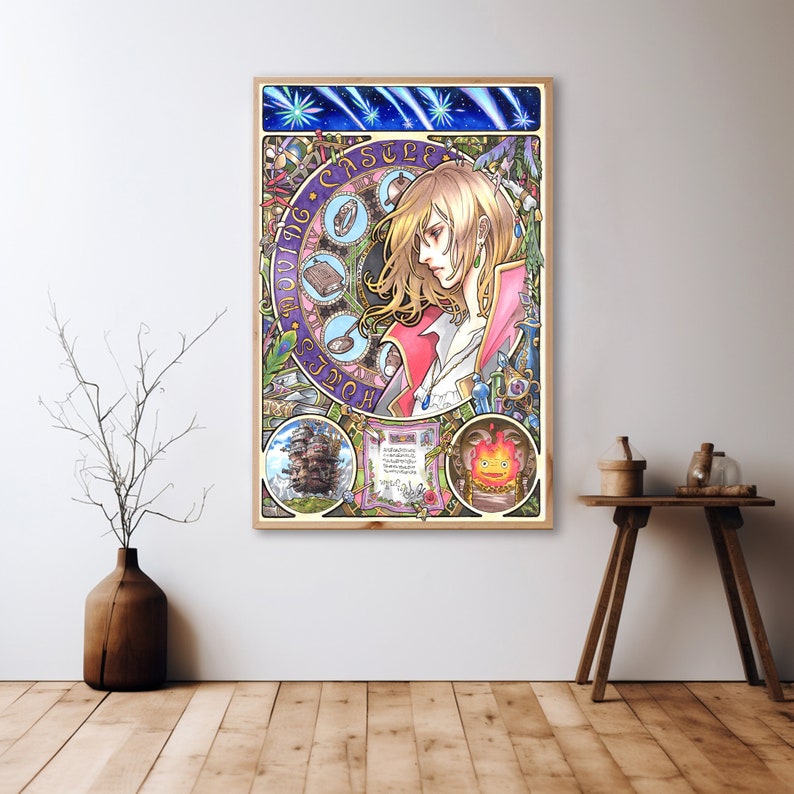 Howls Moving Castle Movie Poster Print Room Decor Movie Art Gifts for ...