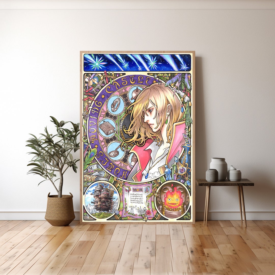 Howls Moving Castle Movie Poster Print Room Decor Movie Art Gifts for ...