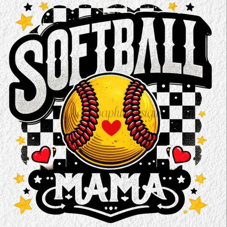 Softball Mama PNG, Glitter Softball PNG, Retro Softball PNG, Softball ...