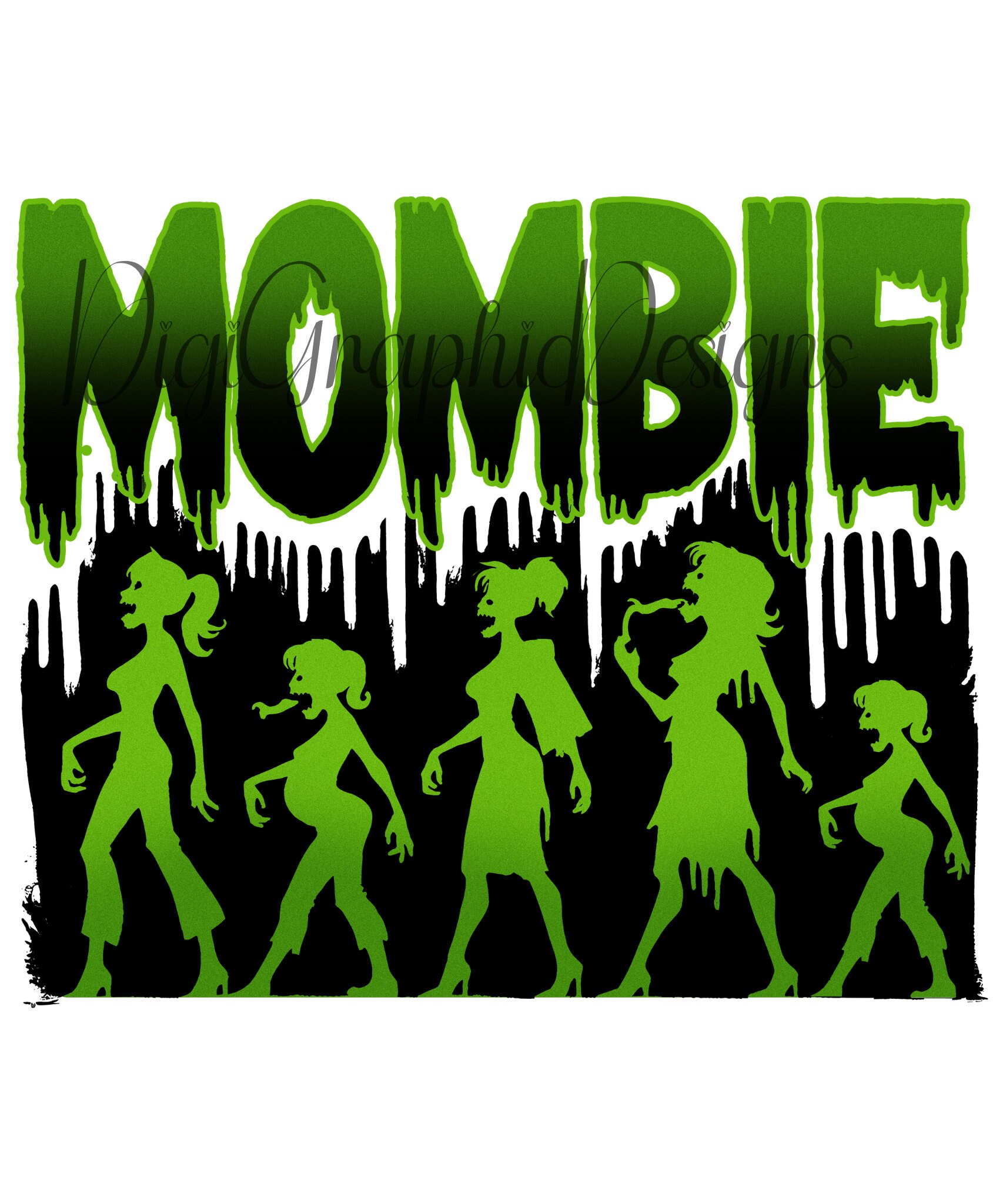 Mombie Zombie Png, Zombie Png, Mombie Png, Sublimation Design, Zombie ...
