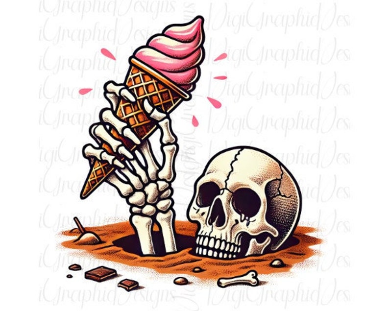 Skeleton Ice Cream Png, Skeleton Hand Png, Skeleon Hand Png, Snarky ...