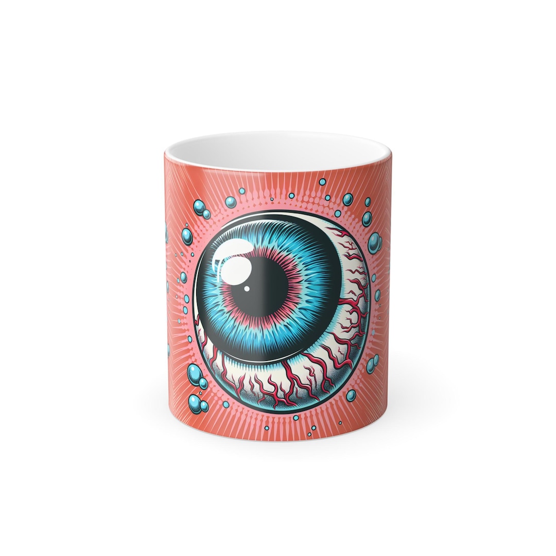 Eyeball Color Morphing Mug, Heat Sensitive Coffee Cup, Unique Ceramic ...