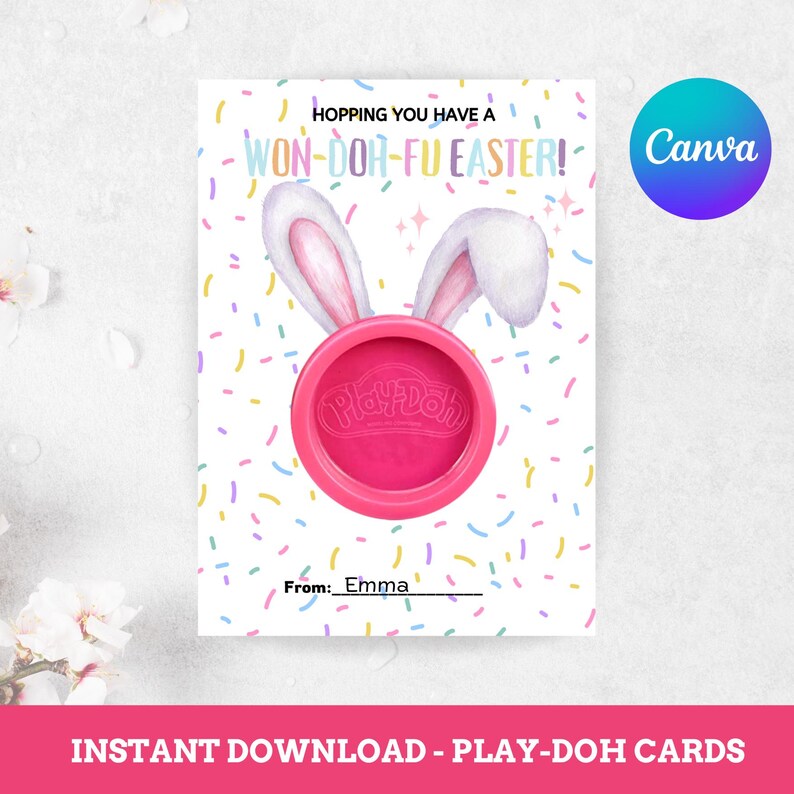 Easter Play Dough Card Template, Editable Classroom School Tags ...