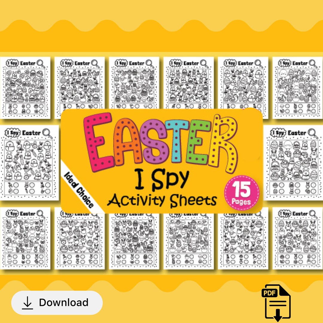 Easter I Spy Activity Sheets | 15 Printable Pages | Classroom Party ...