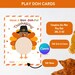 Thanksgiving Turkey Play Doh Cards: Printable Student Gift (digital ...