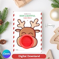 Christmas Play-doh Printable Card, Kids Play-doh Printable Card ...