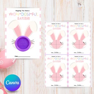 Easter Play Dough Card Template, Instant Download, Printable Won-doh ...
