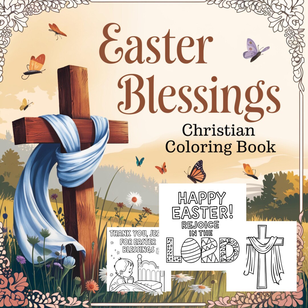 Christian Easter Coloring Book | Bible Based Pages, Sunday School ...