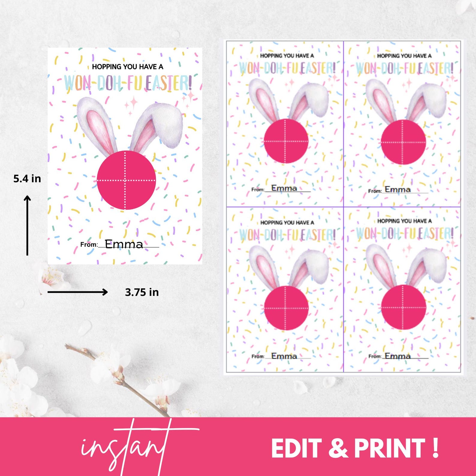 Easter Play Dough Card Template, Editable Classroom School Tags ...