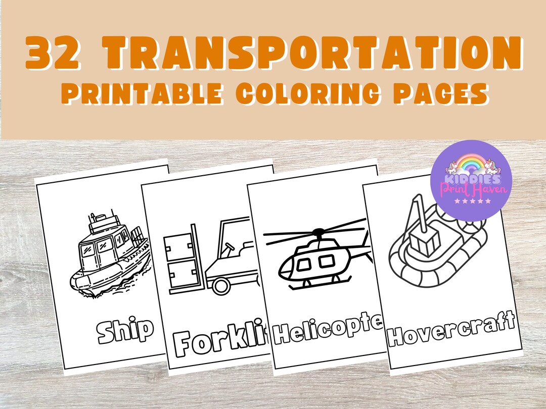 32 Transportation-themed Coloring Pages, Printable Coloring Sheets ...