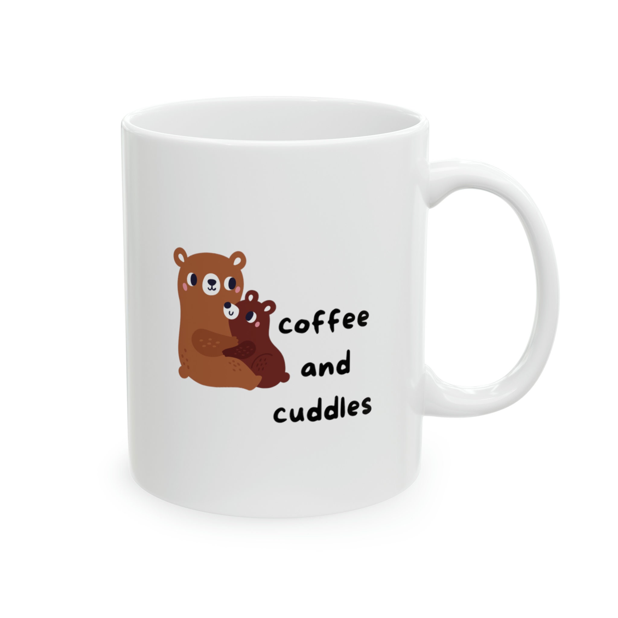 Coffee and Cuddles 11oz Mug, Cute Birthday Gift for Him or Her, Bears ...
