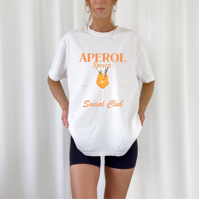 Aperol Spritz Cotton T Shirt Graphic Shirt Tee for Women Drink Aperol ...