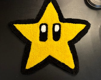 Mario Bros Star Mini Rug - Etsy