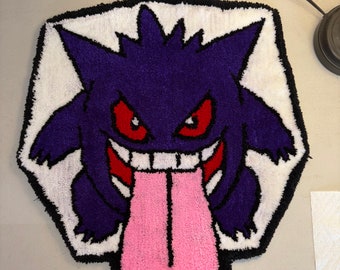 Gengar Tufted Rug Custom Handmade Gift - Etsy